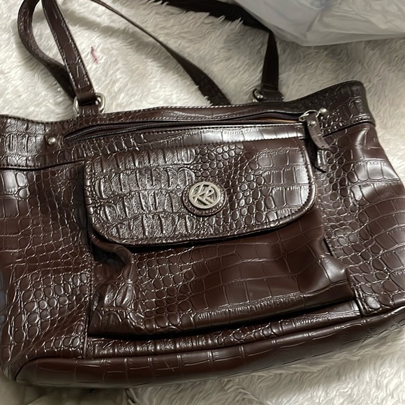 Kim Rogers | Bags | Kim Rogers Purse Faux Alligator Leather Shoulder ...